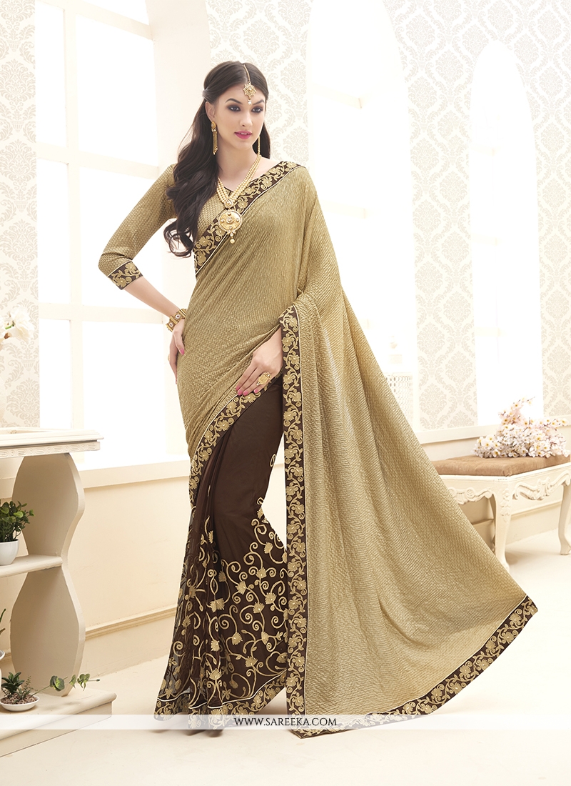 Brown Designer Saree