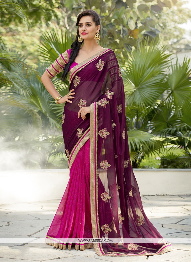 Embroidered Work Designer Saree