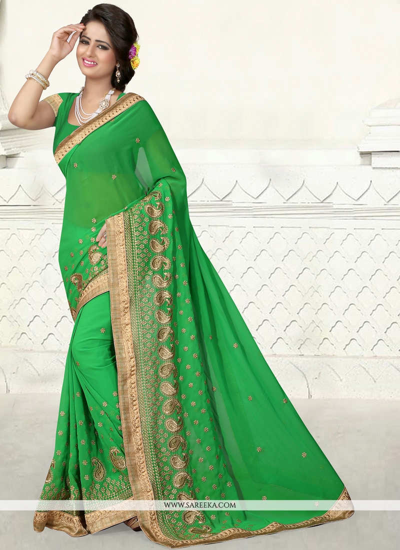 Embroidered Work Designer Saree
