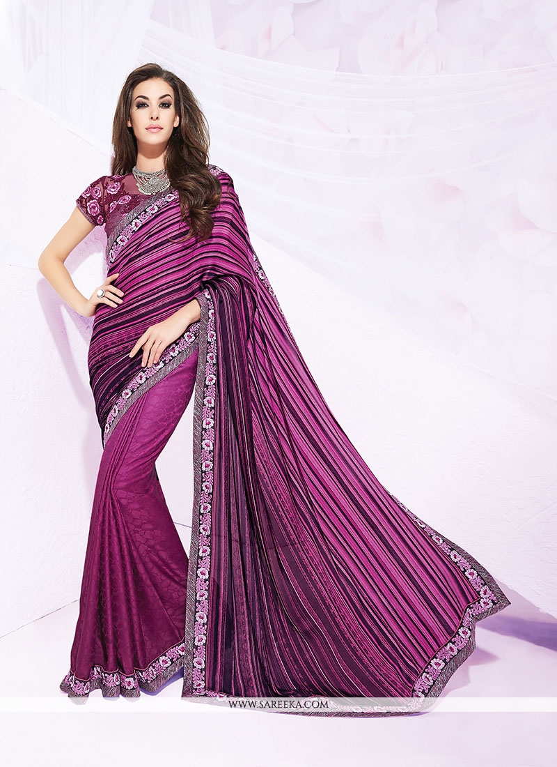 Purple Designer Saree