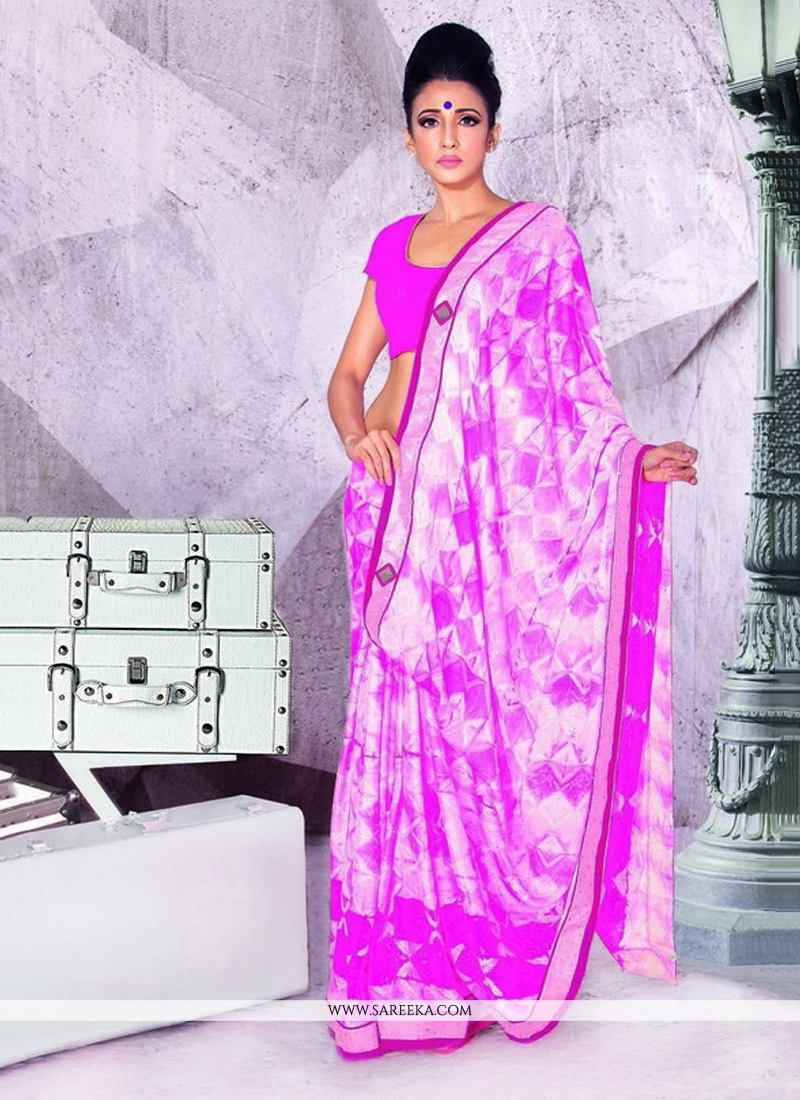 Buy Silk Multi Colour Print Work Printed Saree Online : Fiji