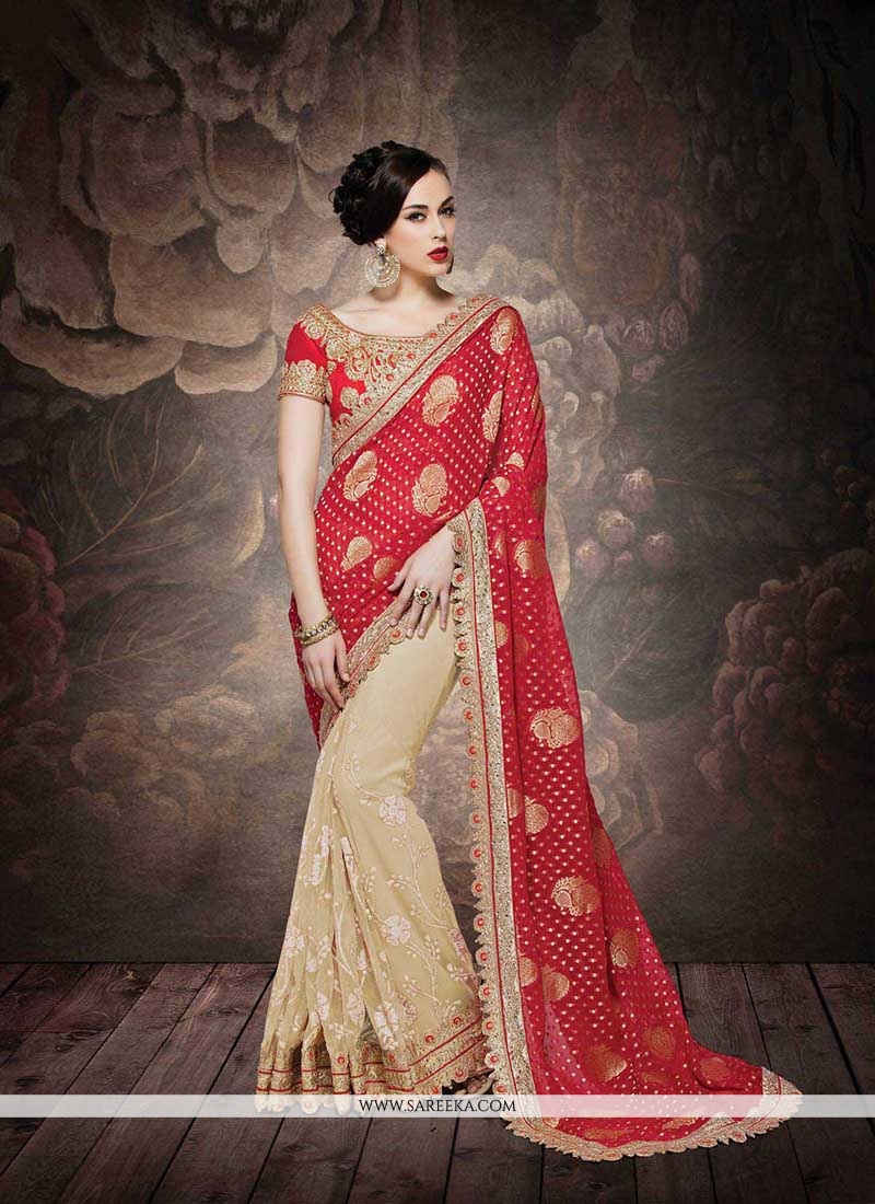 Patch Border Work Designer Bridal Sarees