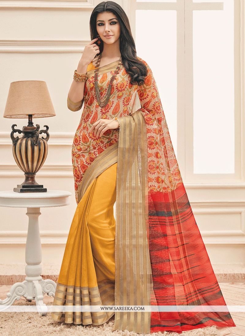 Buy Cotton Multi Colour Casual Saree Online