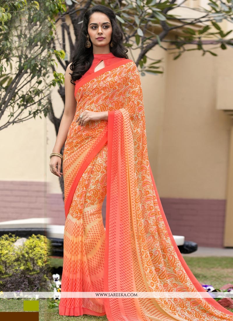 Buy Print Work Printed Saree Online : Italy