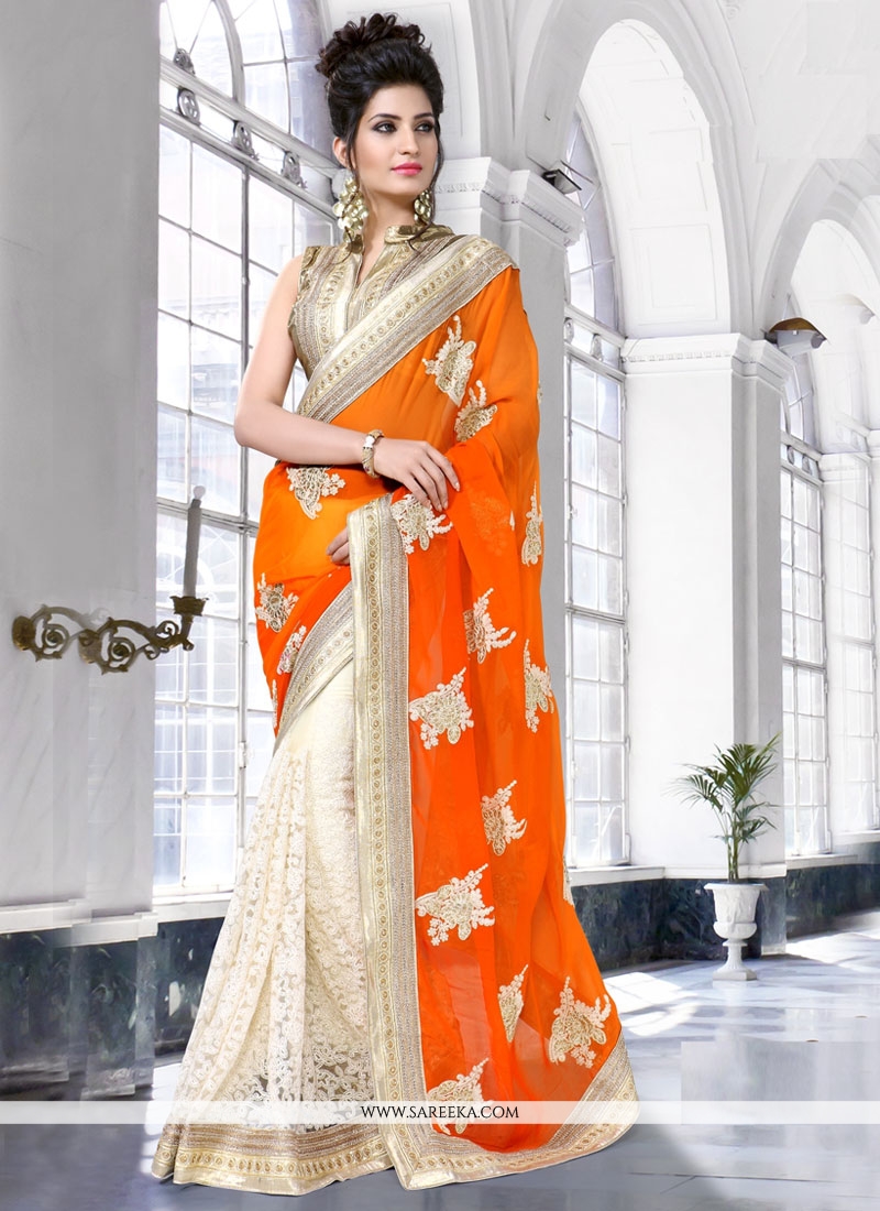 Buy Weight Less Designer Half N Half saree Online : UK, USA, Canada ...