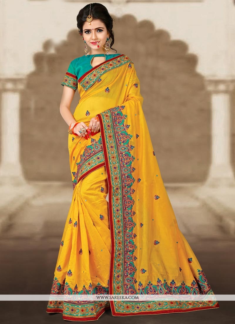 Buy Zari Work Chanderi Classic Designer Saree Online : New Zealand