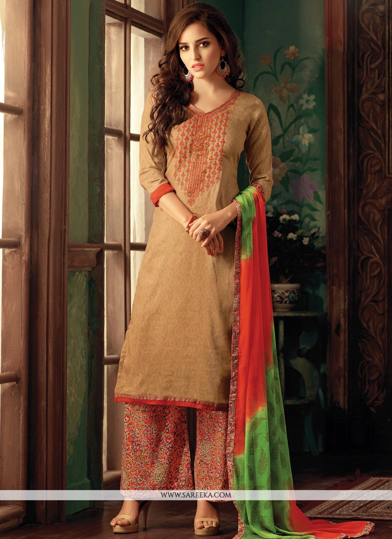 Buy Print Work Cotton Designer Palazzo Suit Online