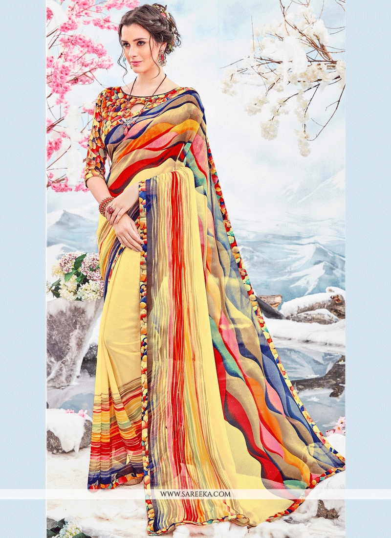 Print Work Printed Saree buy online