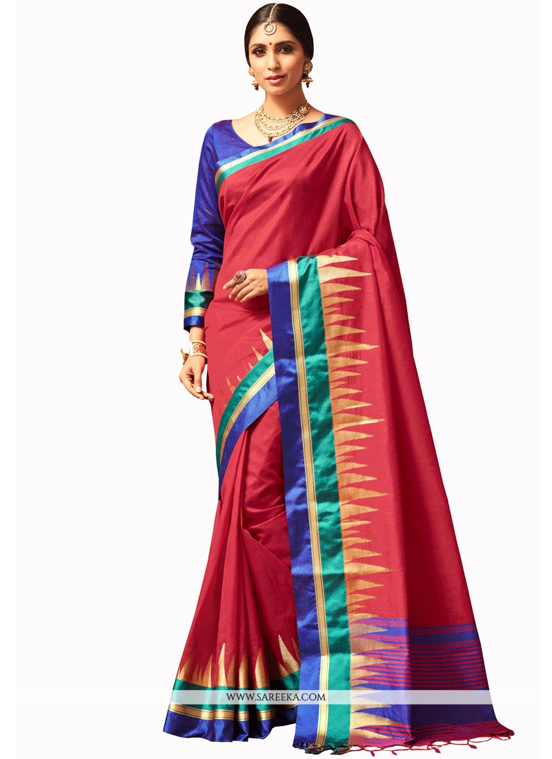 Buy Red Traditional Saree : 65434