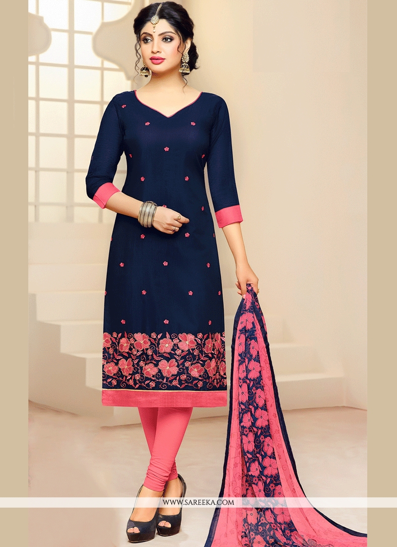 Buy Navy Blue Churidar Suit Online : Fiji