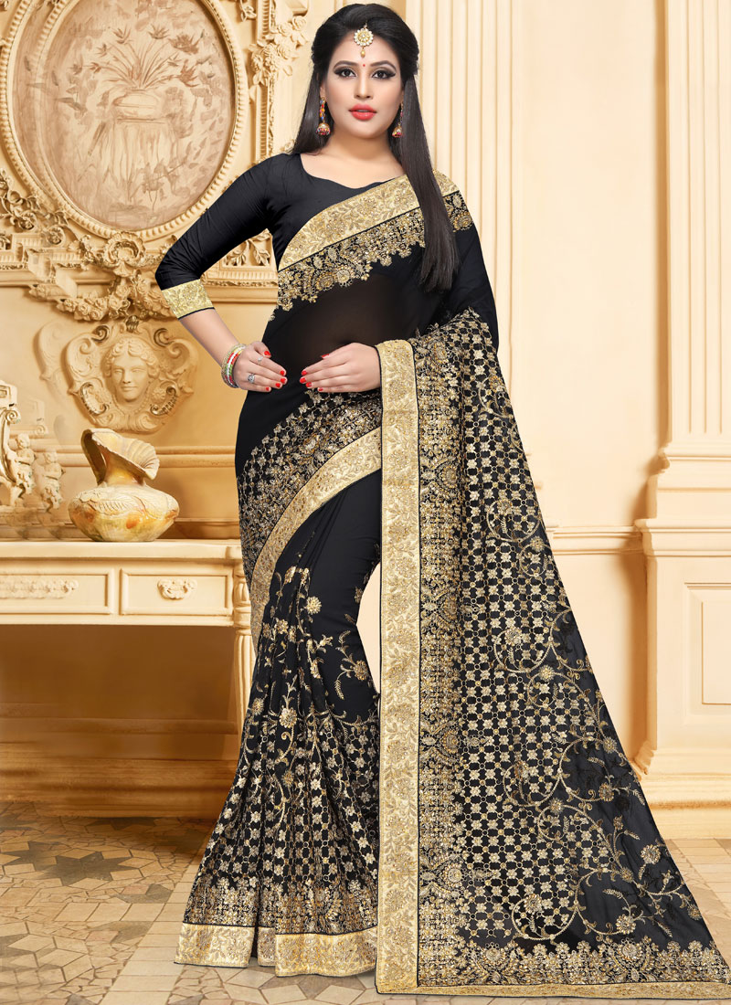 Buy Black Saree Online