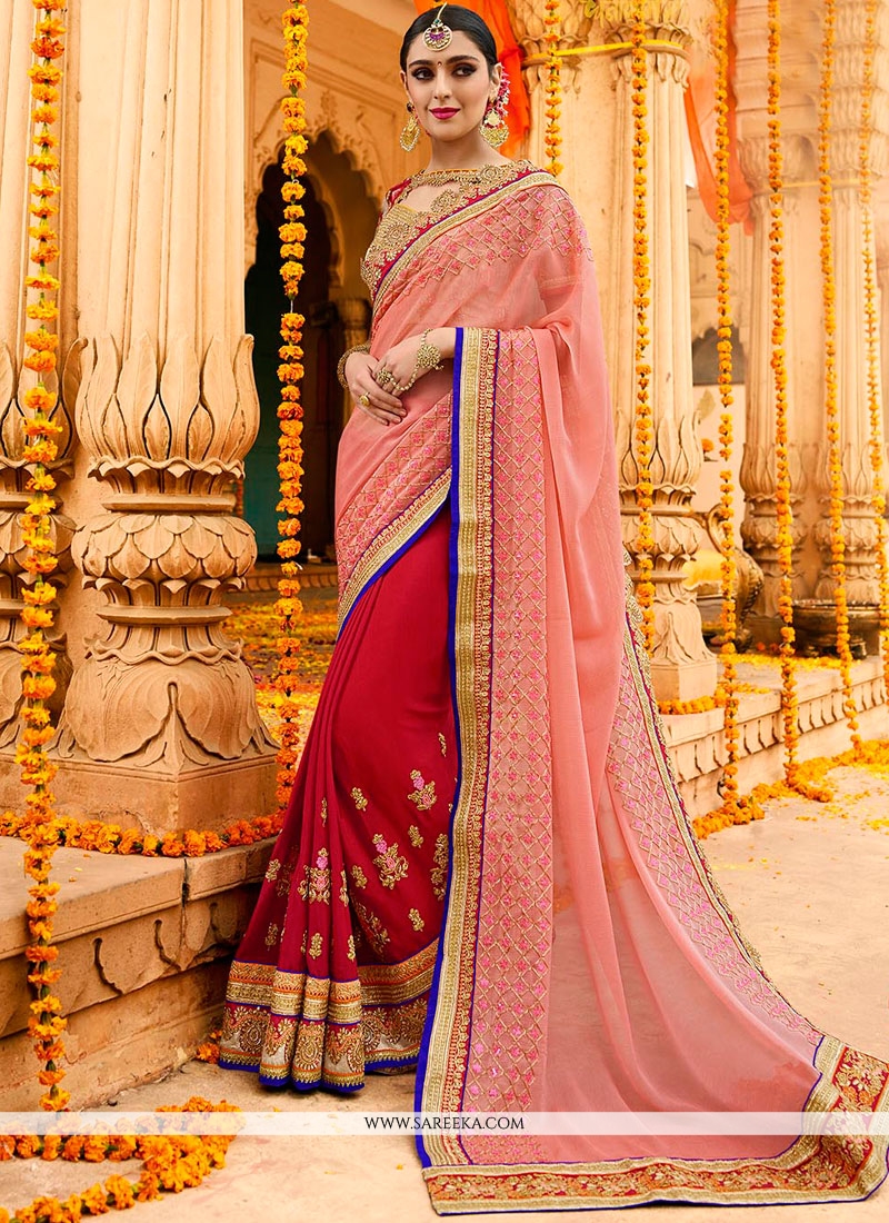 Buy Online Fancy Fabric Half N Half Designer Saree : 69704