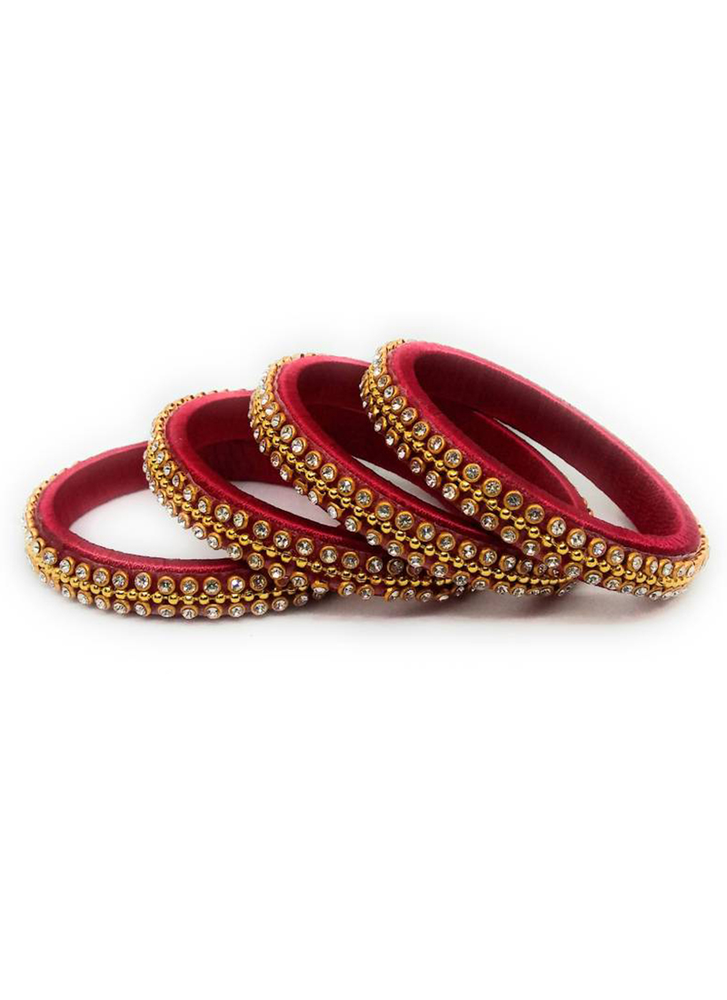 Buy Gold and Red Bangles Online