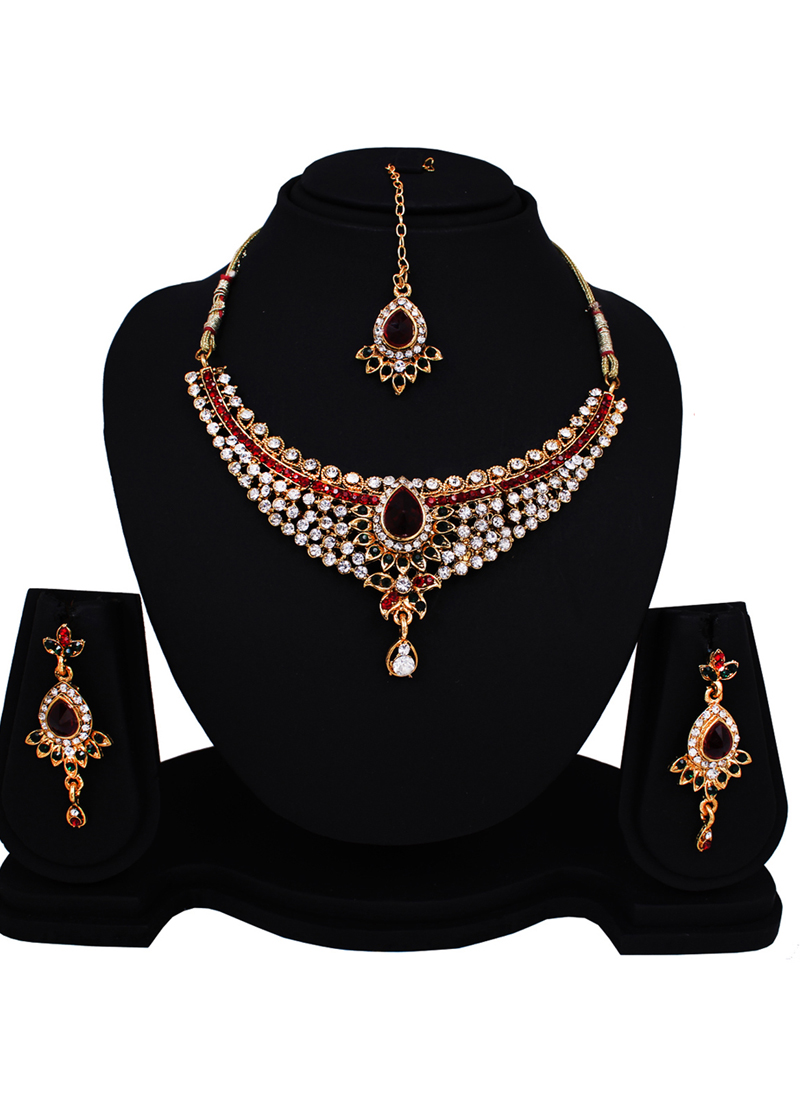 Buy Online Gold Festival Necklace Set : 92023