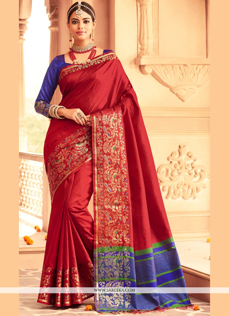 Buy Jute Silk woven Work Traditional Designer Saree : 76045