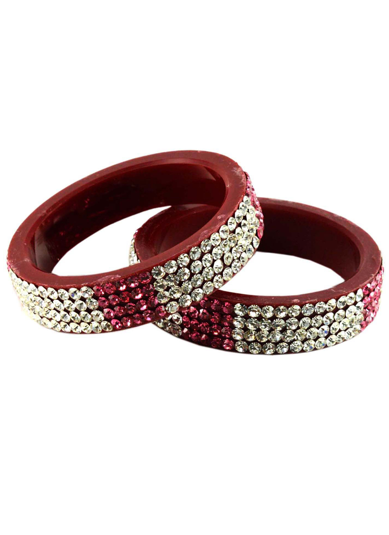 Shop Online Maroon Bangles : 90238