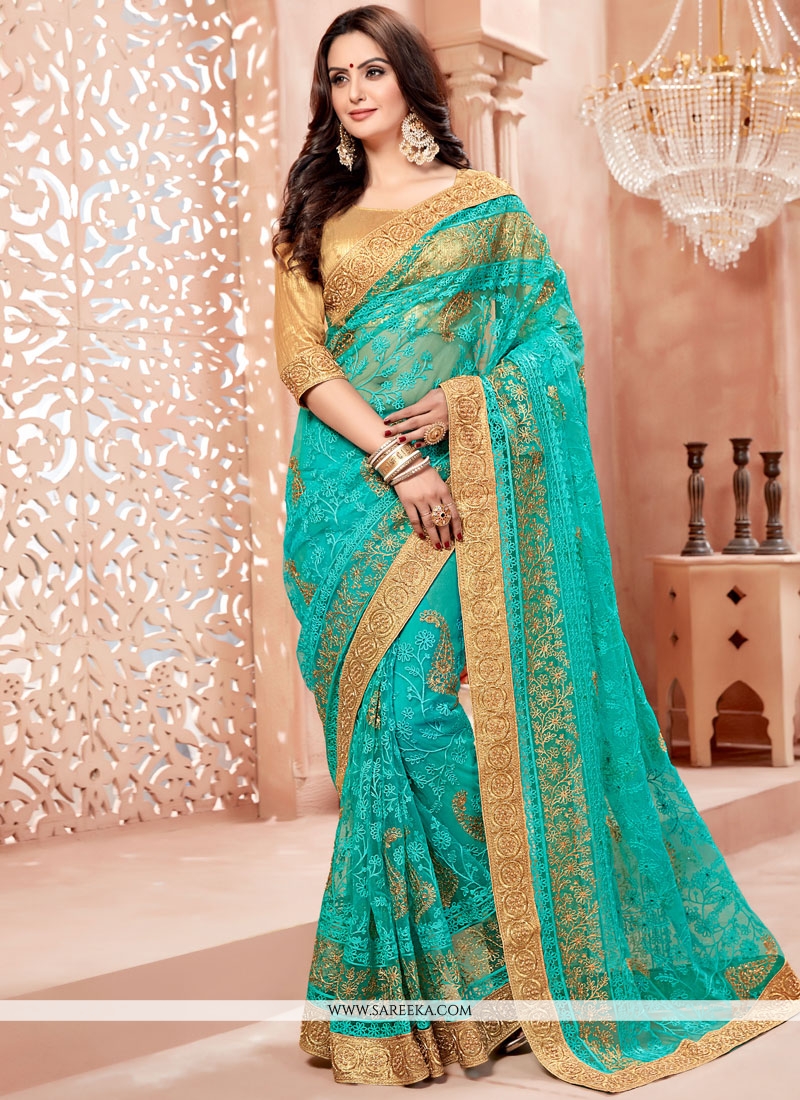 Buy Online Net Classic Designer Saree : 75836