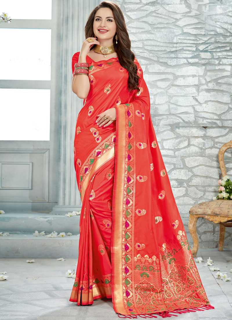 Shop Rose Pink Classic Saree Online : 93265