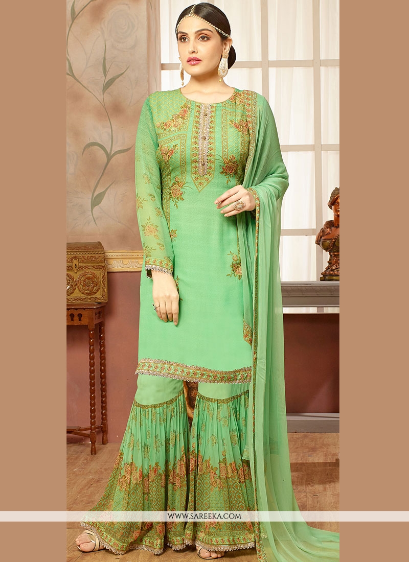 Buy Stone Work Designer Pakistani Suit : 76434