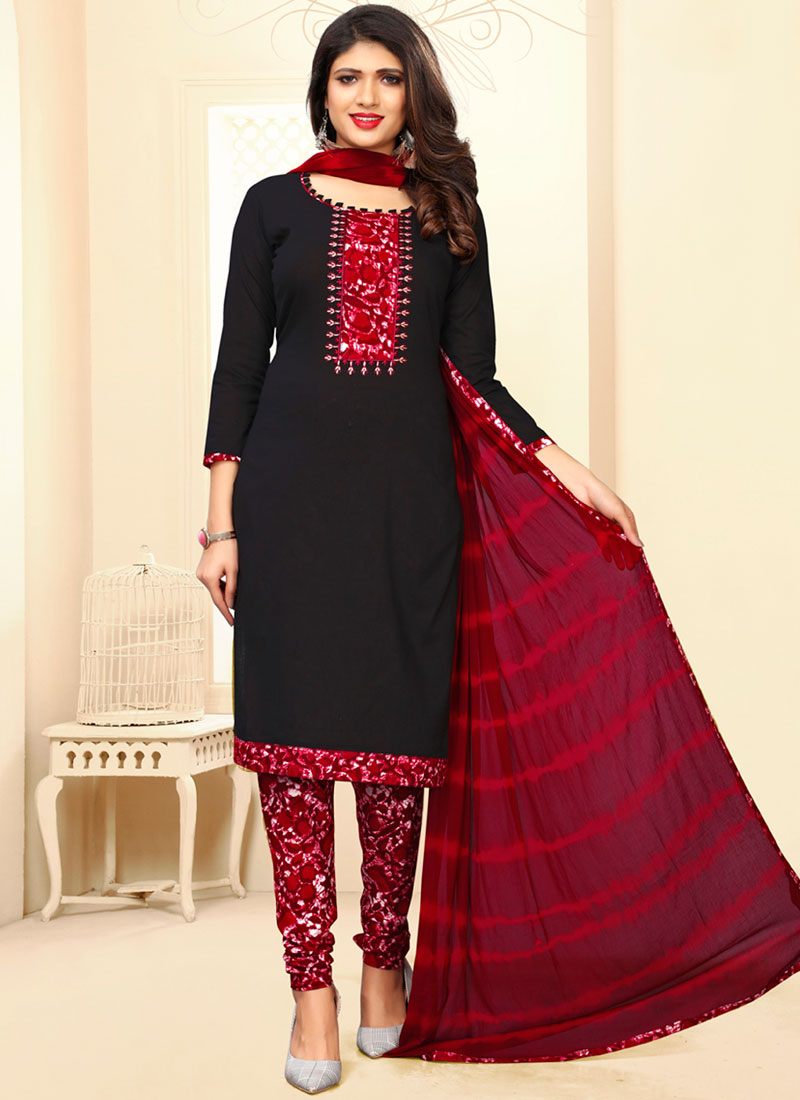 Buy Black Churidar Suit Online