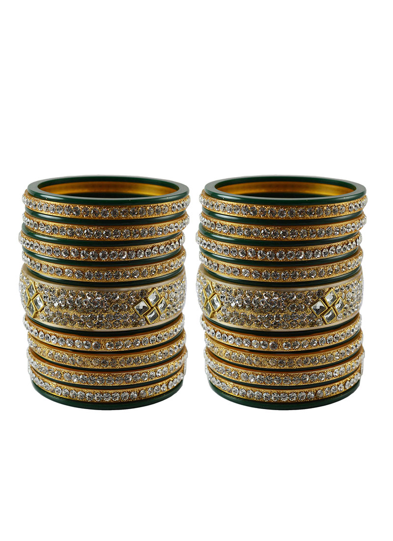 Buy Online Blue Stone Work Bangles : 122668