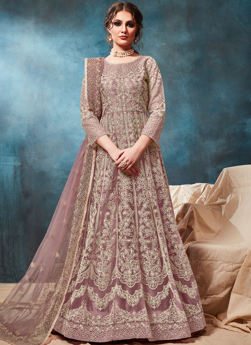 Shop Embroidered Party Anarkali Salwar Suit Online : 130507