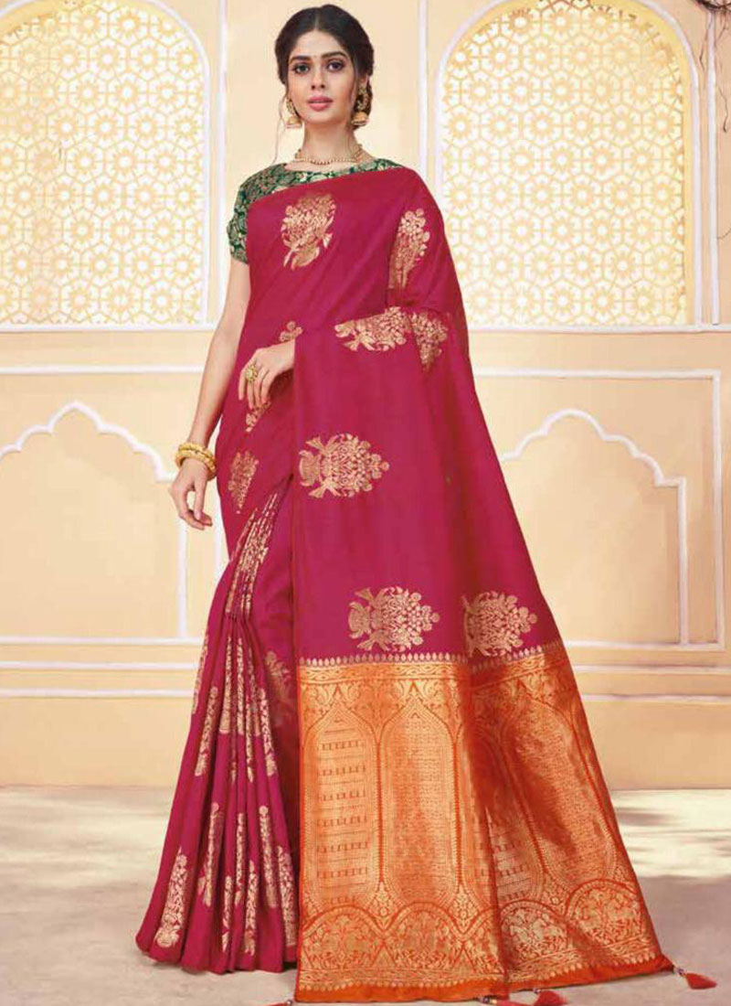 Buy Online Maroon Traditional Saree : 128194