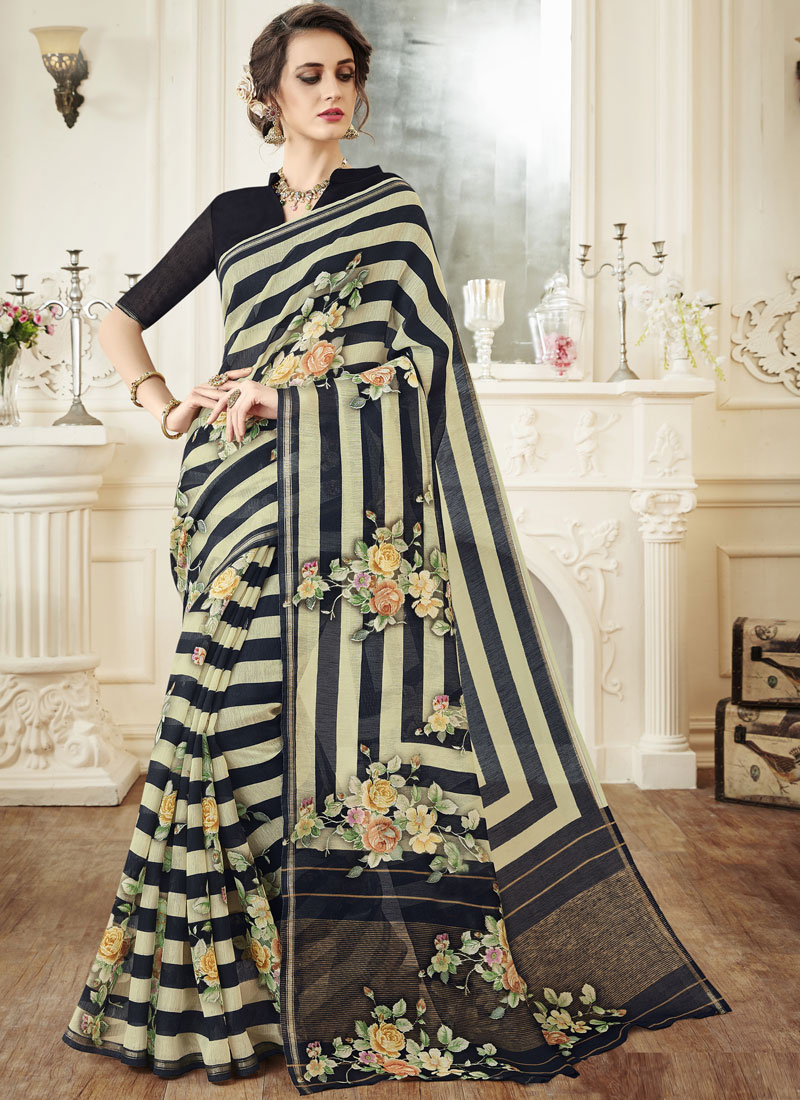 Buy Multi Colour Classic Saree : 121836
