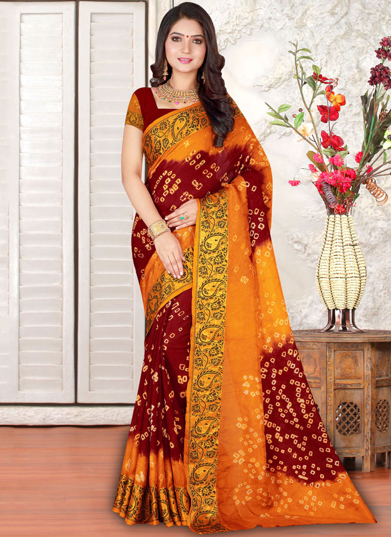 Shop Online Multi Colour Color Casual Saree : 127652