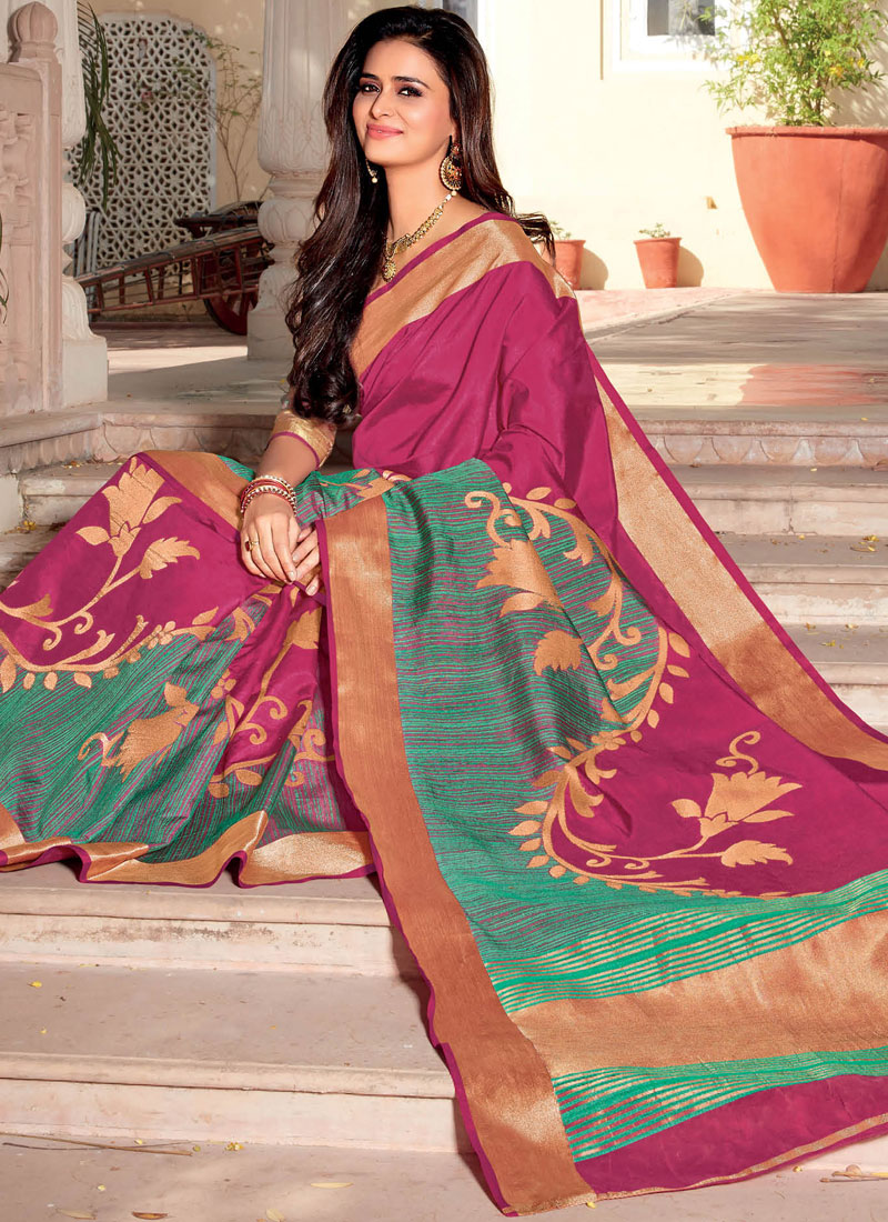 Buy Multi Colour Traditional Designer Saree : 125410