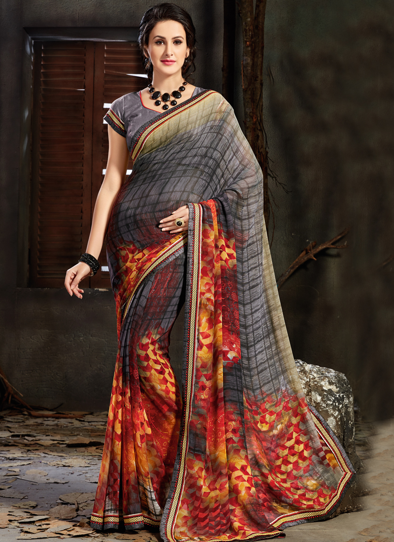 Buy Print Work Printed Saree Online : USA, UK