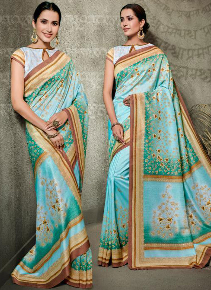 Shop Online Tussar Silk Traditional Saree in Multi Colour : 130900