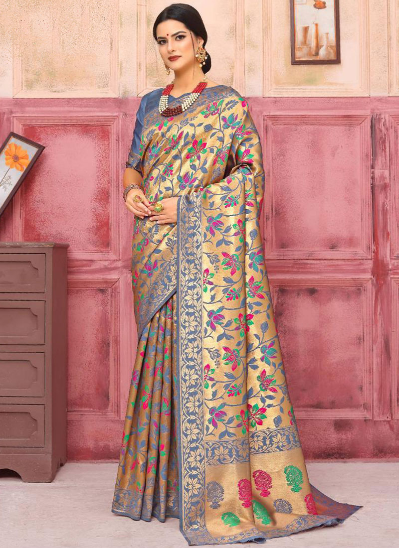 Shop Online Weaving Designer Traditional Saree : 119609