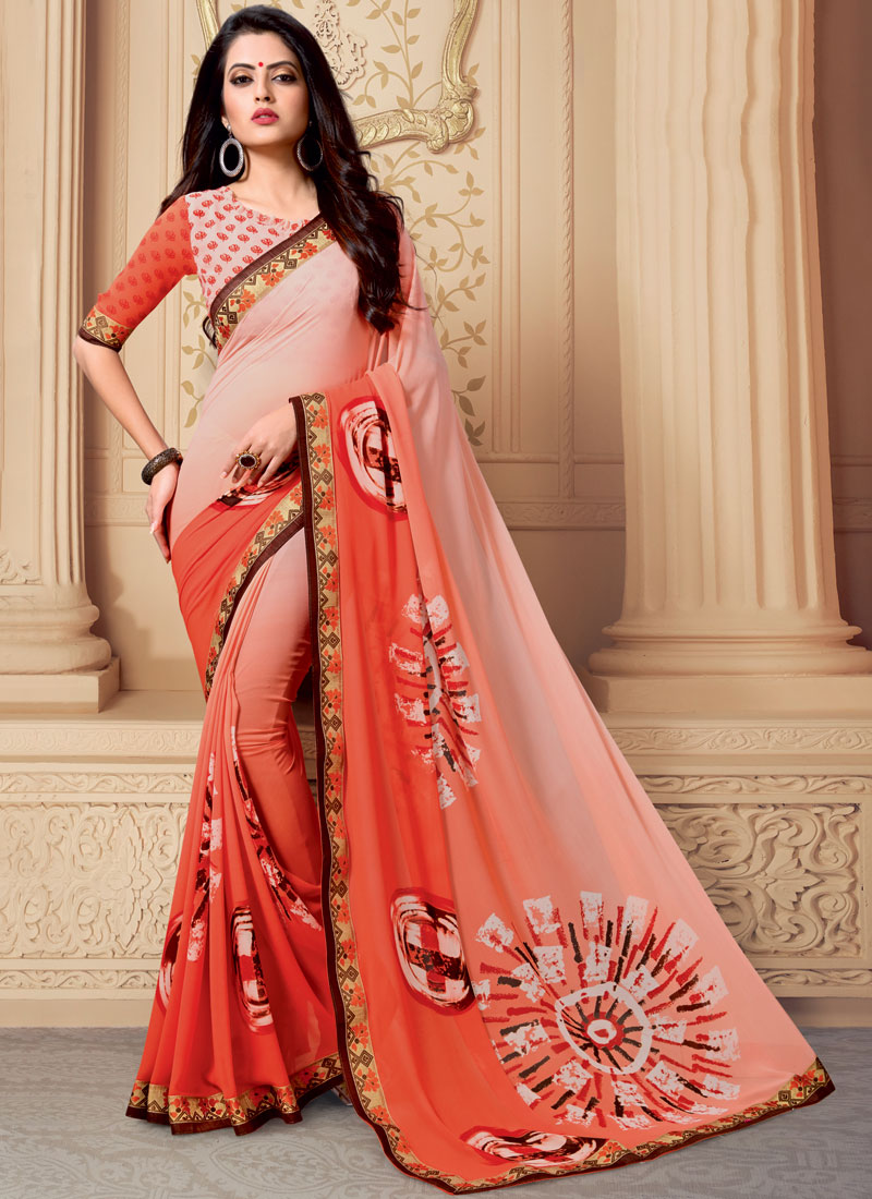 Buy Weight Less Patch Border Casual Saree Online : 136490