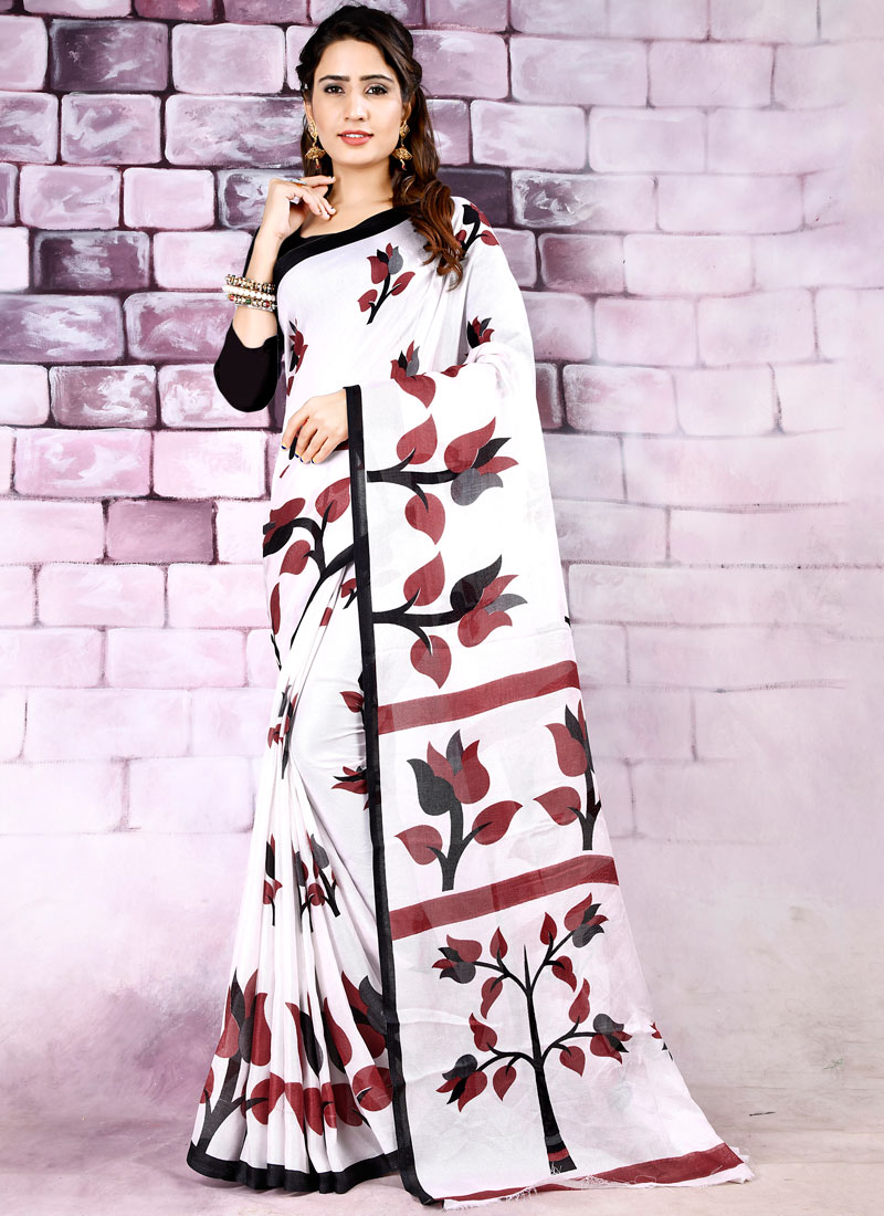 Buy Abstract Print Printed Saree Online : 141146