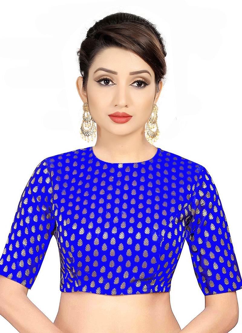 Buy Online Blue Weaving Designer Blouse : 142878