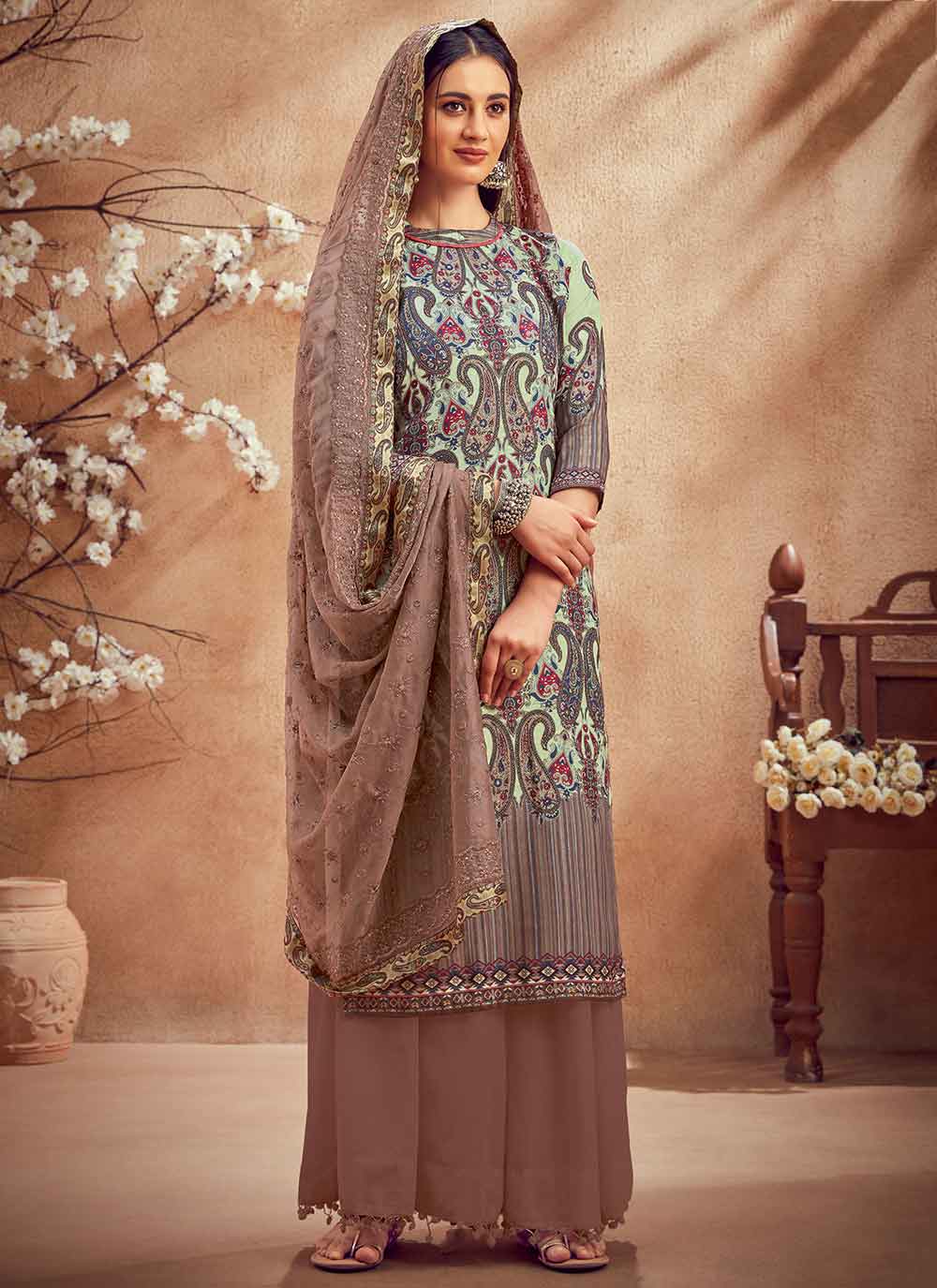 Buy Brown Color Salwar Suit : 164827