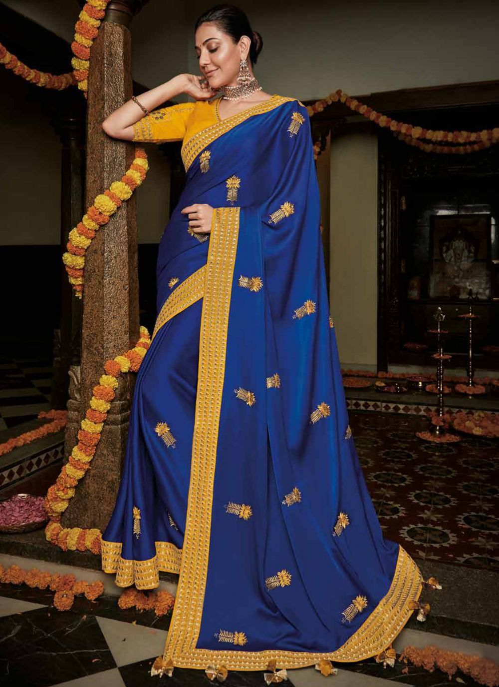 Shop Classic Saree Weaving Silk in Blue Online : 169211