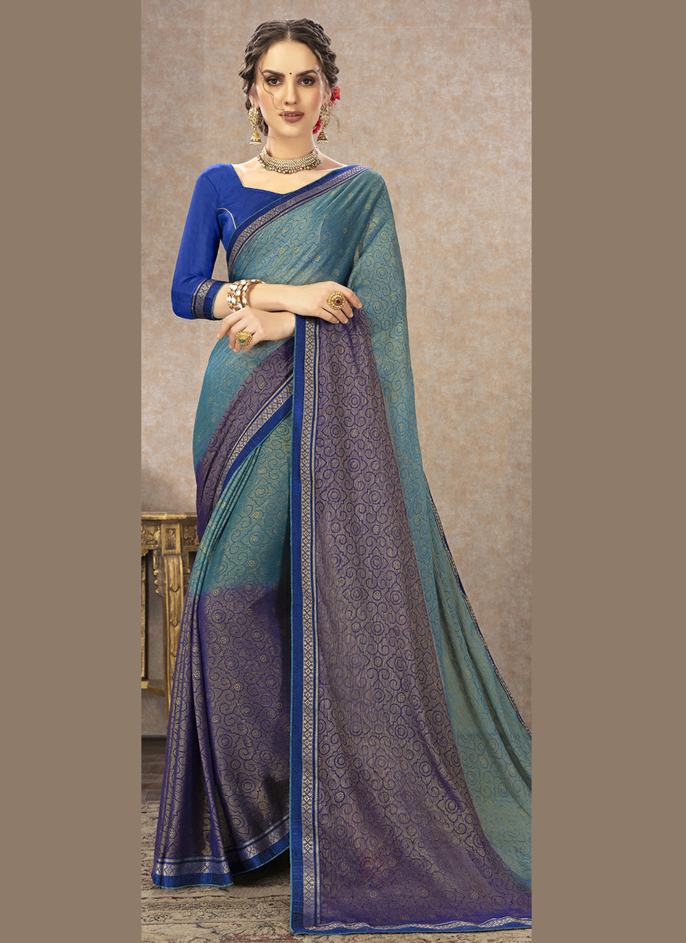 Buy Fancy Fabric Multi Colour Printed Classic Saree Online : 166152
