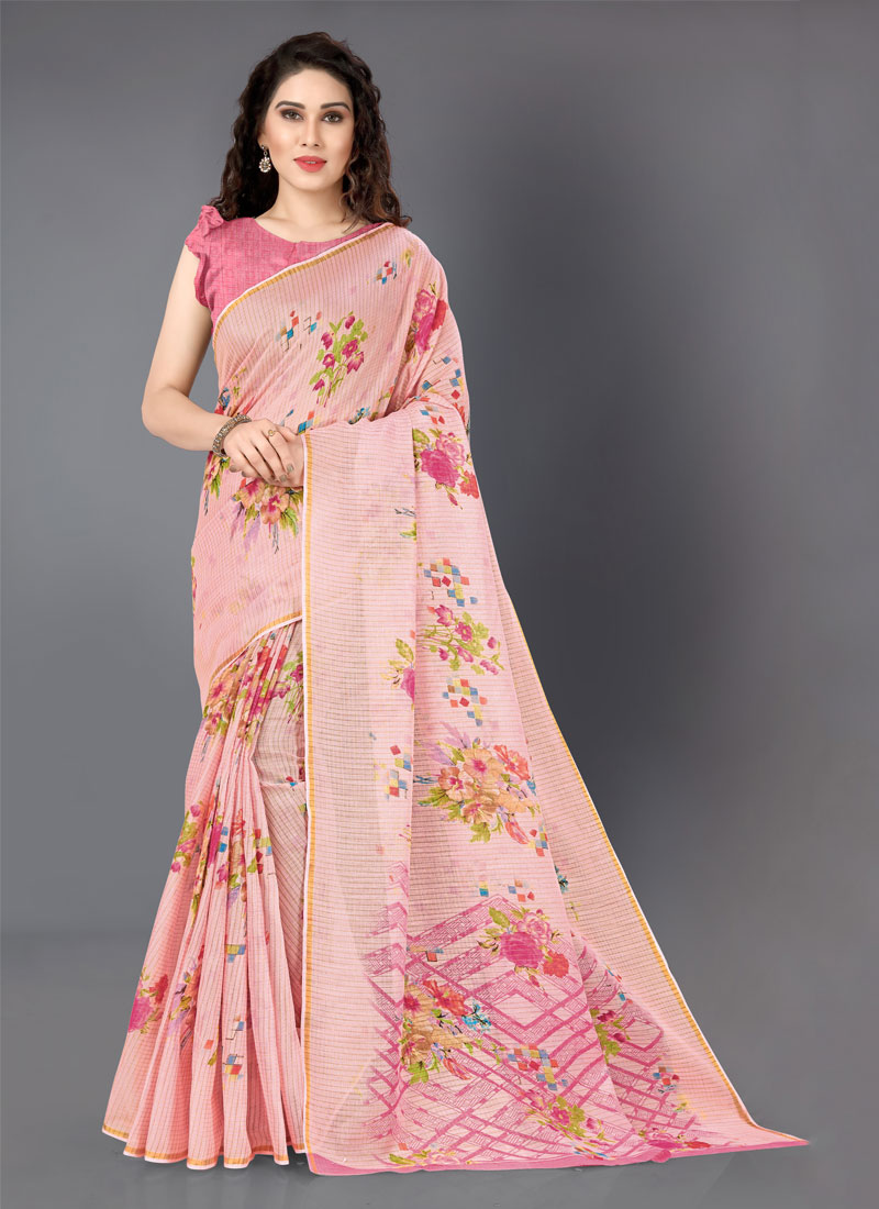 Floral Print Casual Saree buy online
