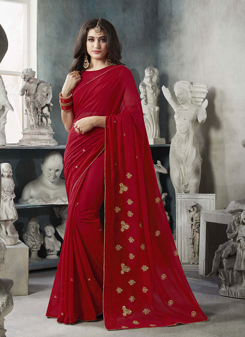 Buy Georgette Party Classic Saree Online : 151778 - Saree