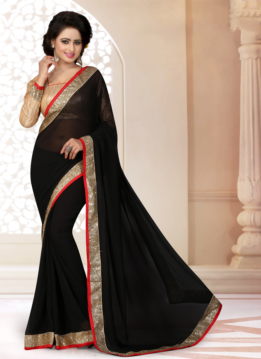 Shop Georgette Party Saree Online : 157540 - Saree