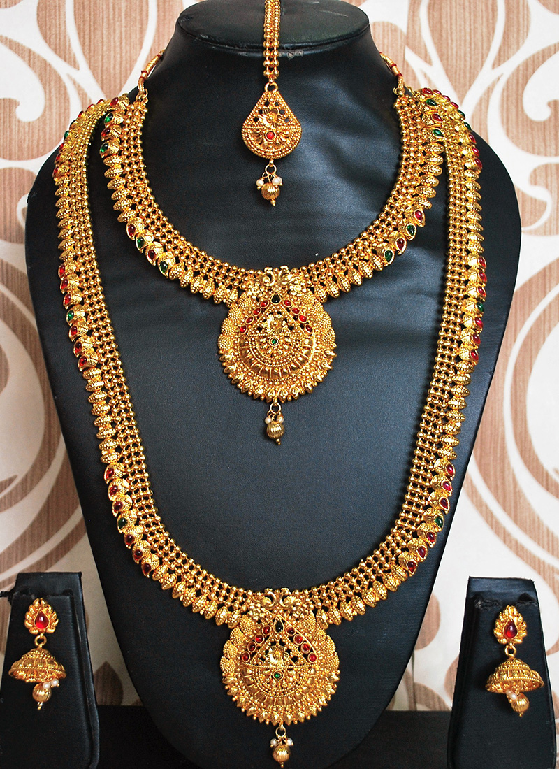 Buy Gold Color Necklace Set Online