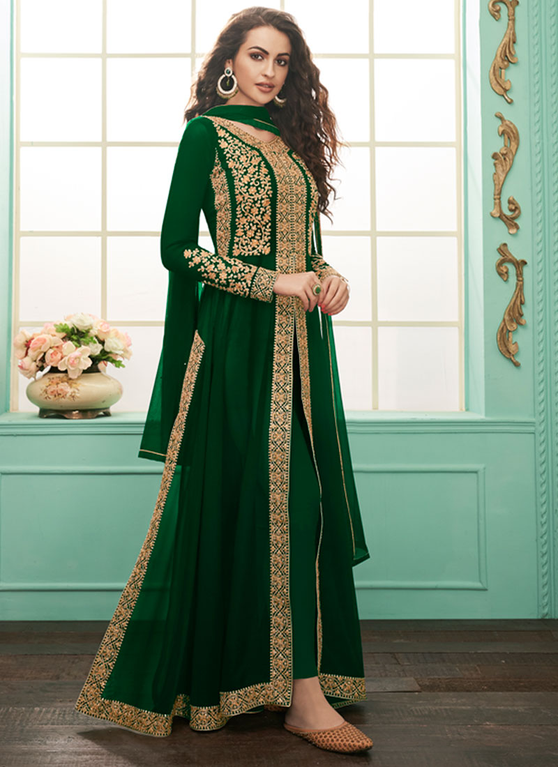 Buy Green Georgette Salwar Suit Online