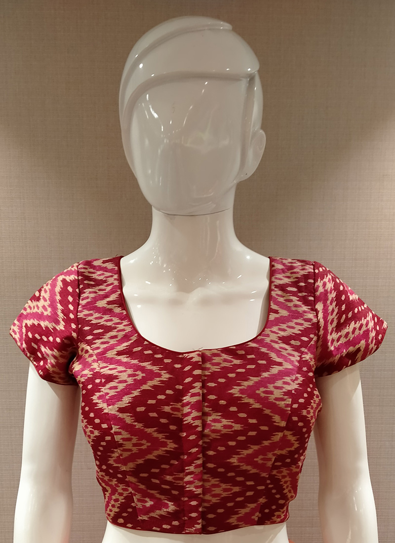 Buy Maroon Print Party Blouse Online : 153250