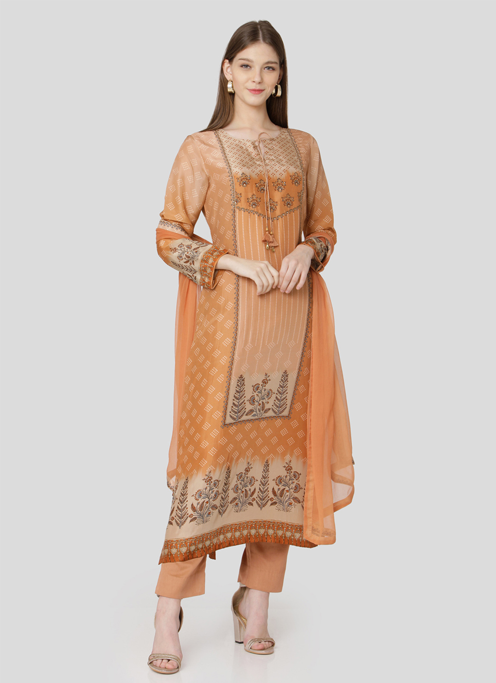 Buy Online Multi Colour Art Silk Designer Pakistani Suit : 159534