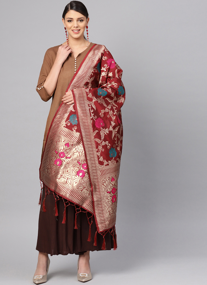 Shop Online Multi Colour Color Designer Dupatta : 148766