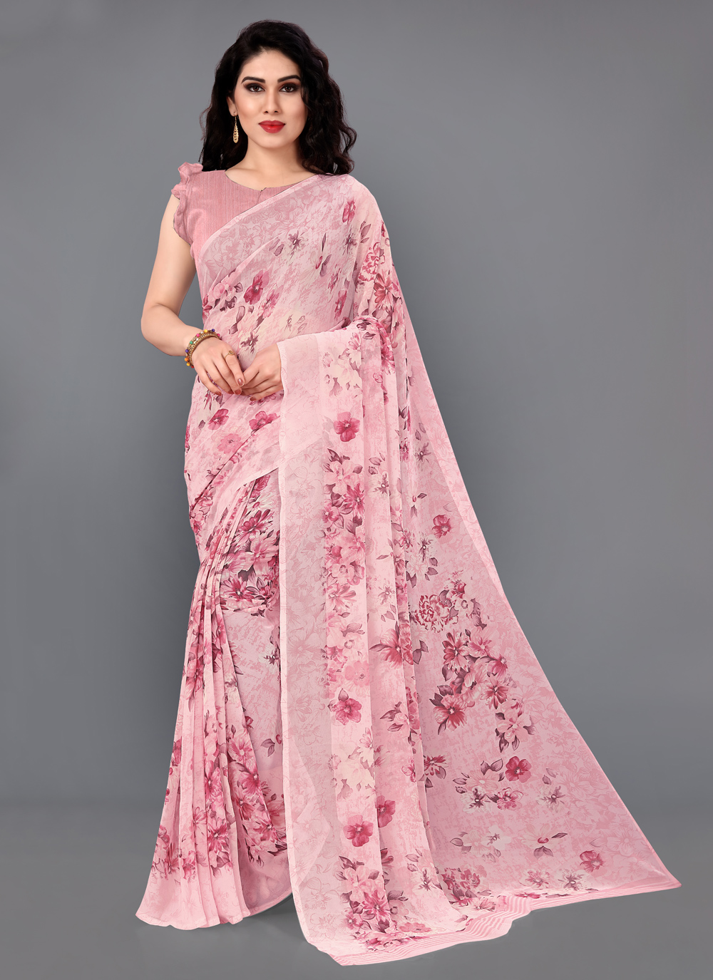 Shop Online Pink Classic Saree : 164373