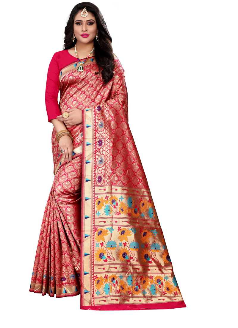 Buy Online Red Classic Saree : 151541