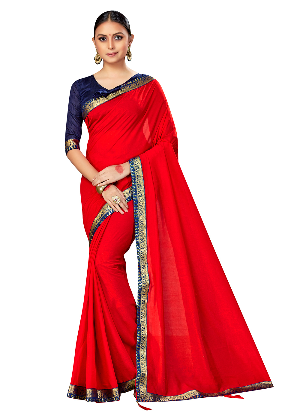 Red Festival Contemporary Saree buy online